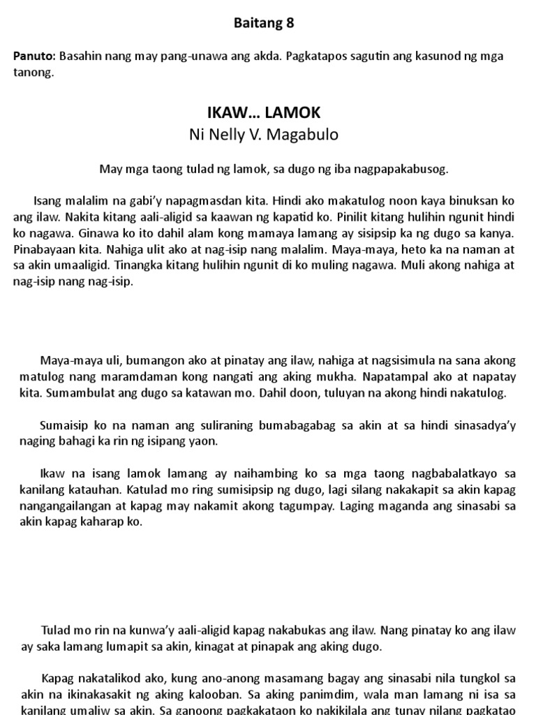 Ikaw Lamok | PDF