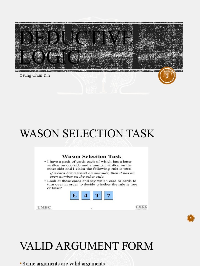 Uged1810 3 Deductive Logic Pdf Argument Logical Consequence