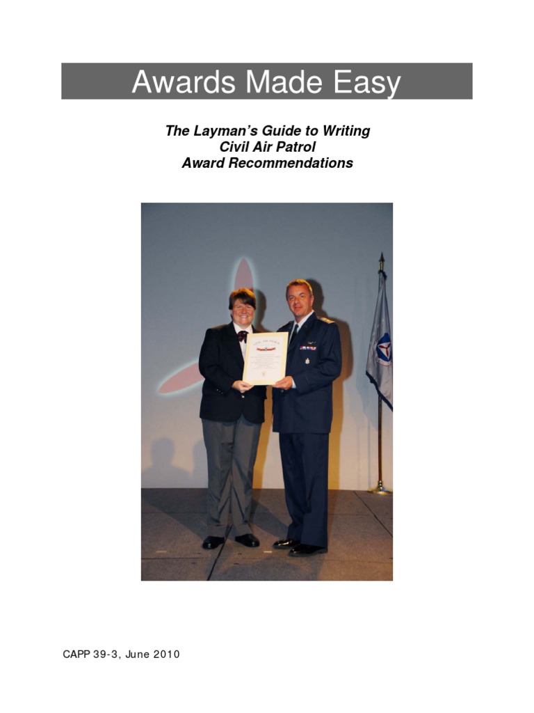 CAP Awards Presentation Guide | PDF | Awards And Decorations Of The ...