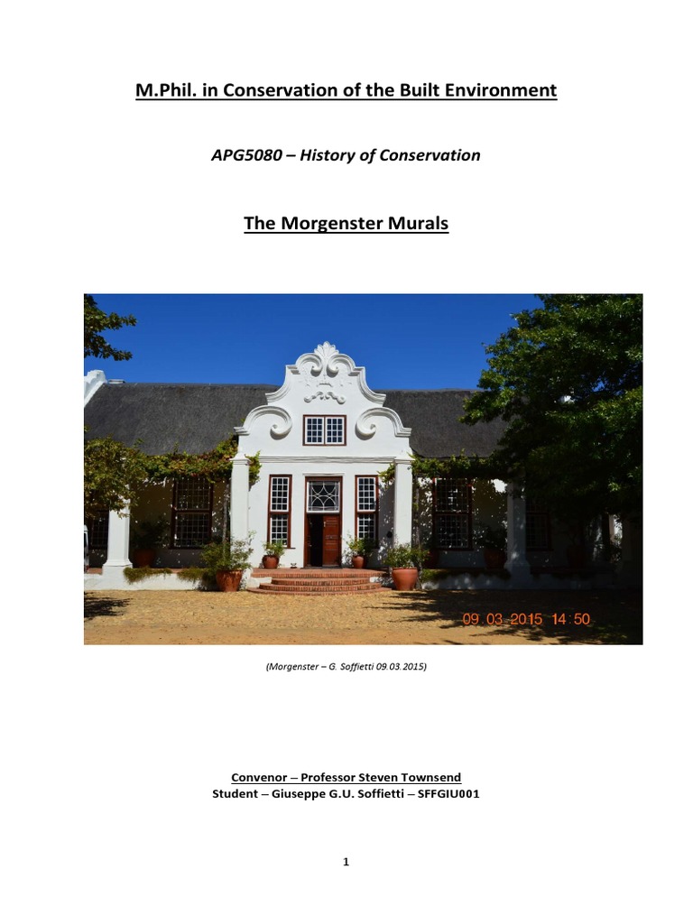 Morgenster Murals: Cultural Significance | PDF | Mural | Paint
