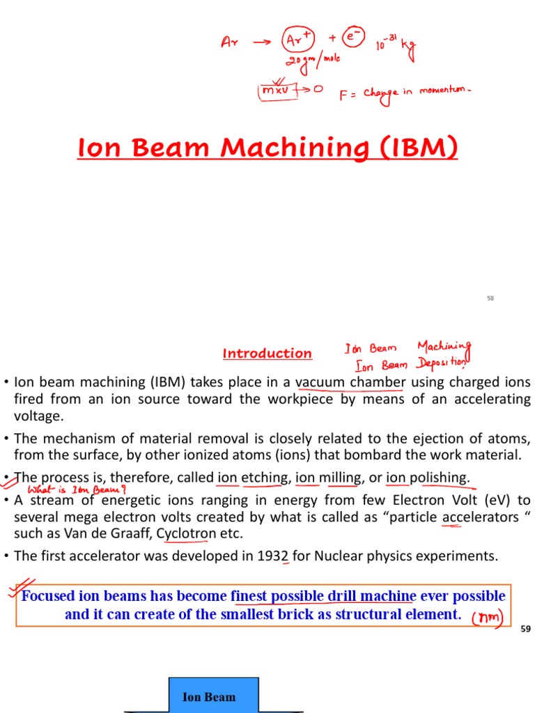 Ion Beam Machining (IBM) | PDF | Electron | Ion