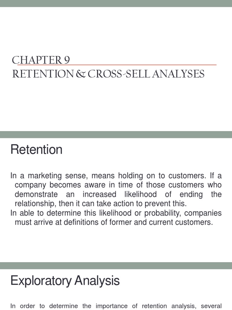 Retention Cross Analysis Sell | PDF | Probability | Customer