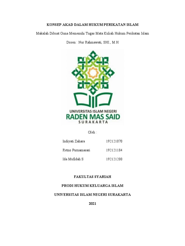 Akad dalam Hukum Perikatan Islam | PDF