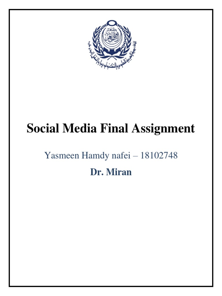 Social Media Final Assignment 1 and 2 | PDF | Marketing | Popular ...
