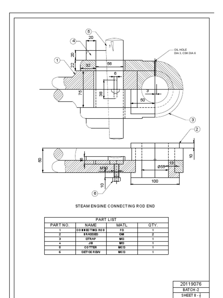 Steam Engine Connecting Rod End-Model | PDF