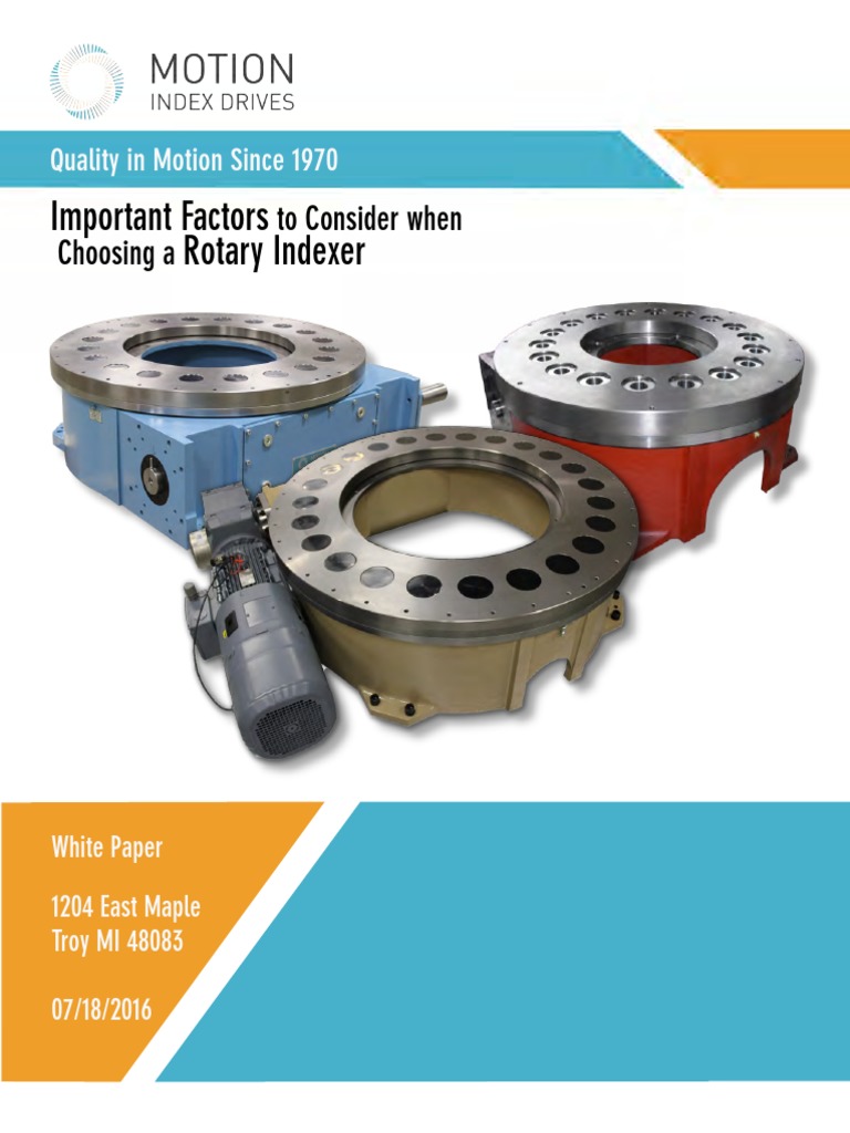Choosing The Right Indexer | PDF | Electric Motor | Machines