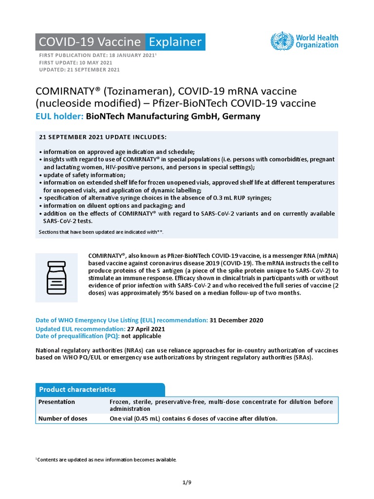 Pfizer Vaccine Explainer Version 2 | PDF | Breastfeeding | Health Care