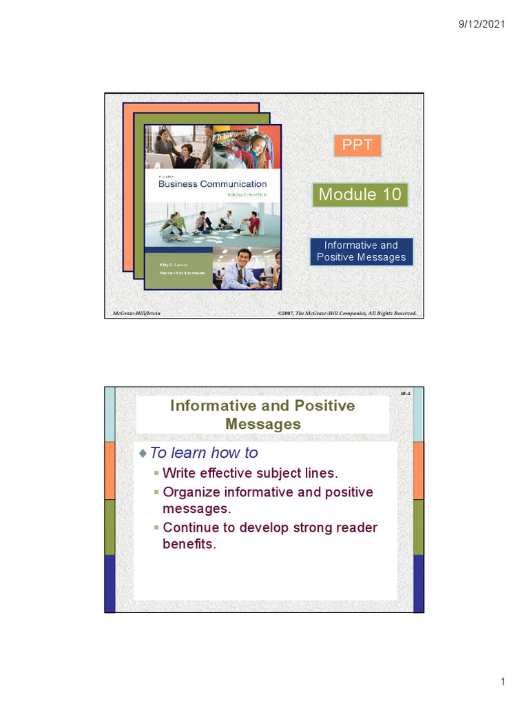 Informative and Positive Messages Informative and Positive Messages ...