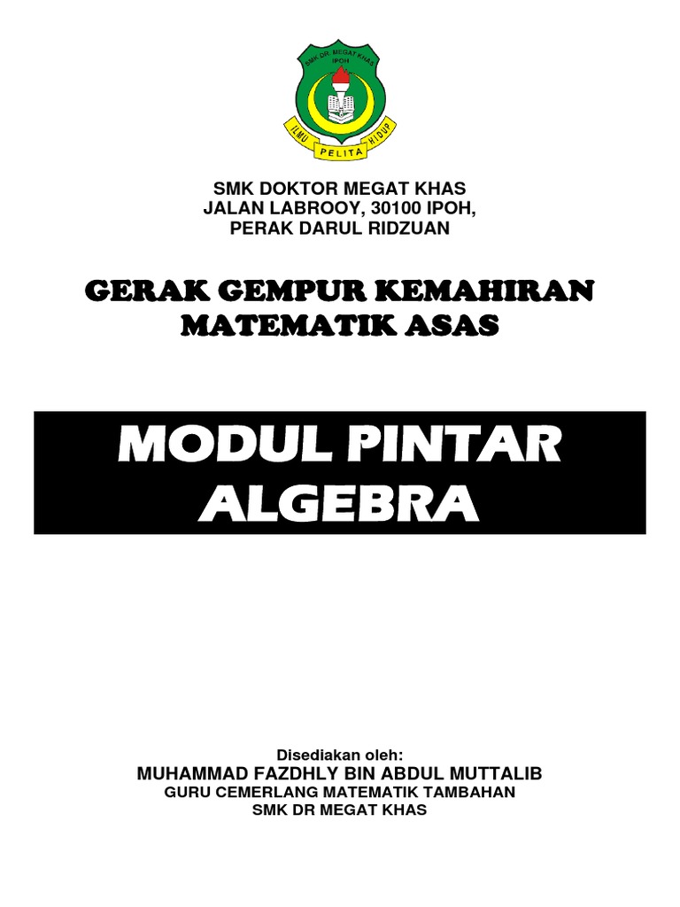 Latihan Algebra Add Math | PDF