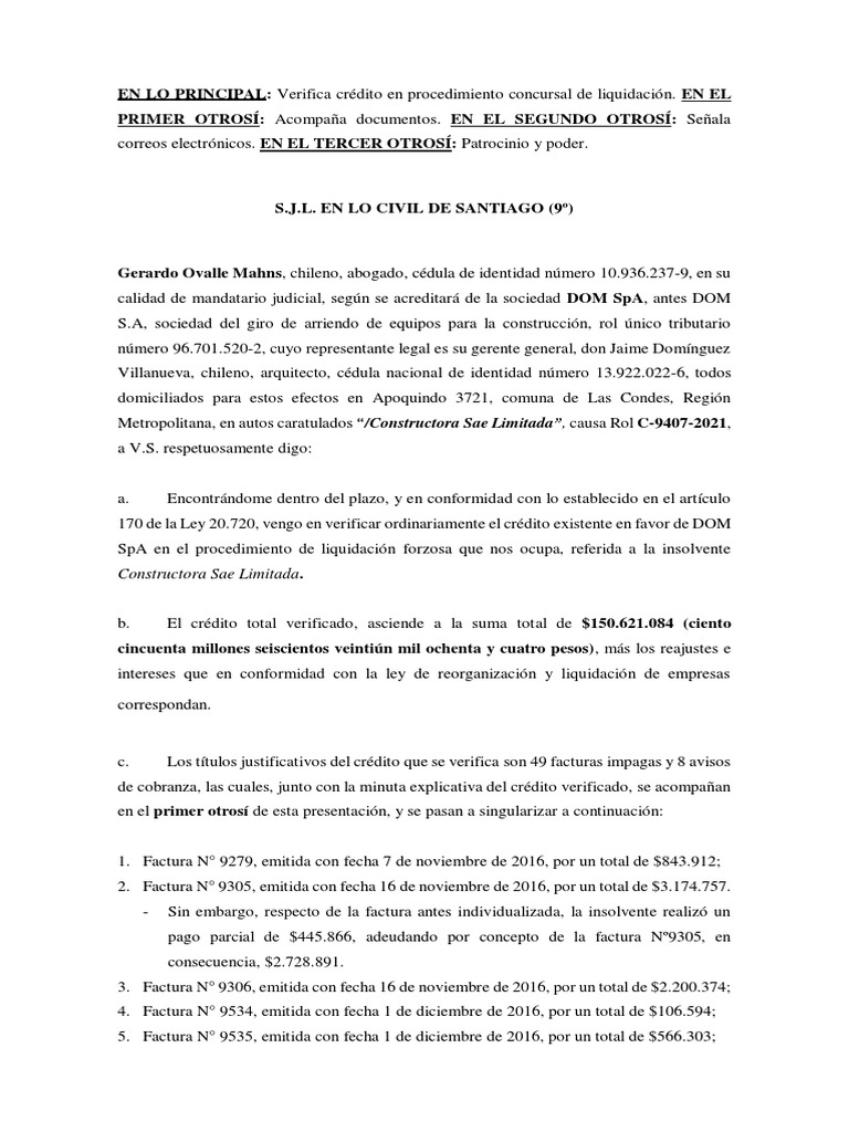 Constructora Sae Limitada | PDF