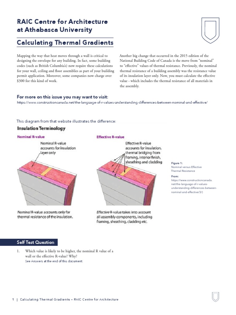 Thermal Gradient Calculation Guide | PDF | Building Insulation ...