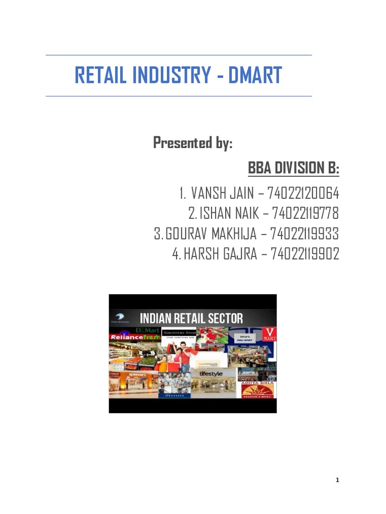 Dmart and The Retail Industry | PDF | Retail | Economies