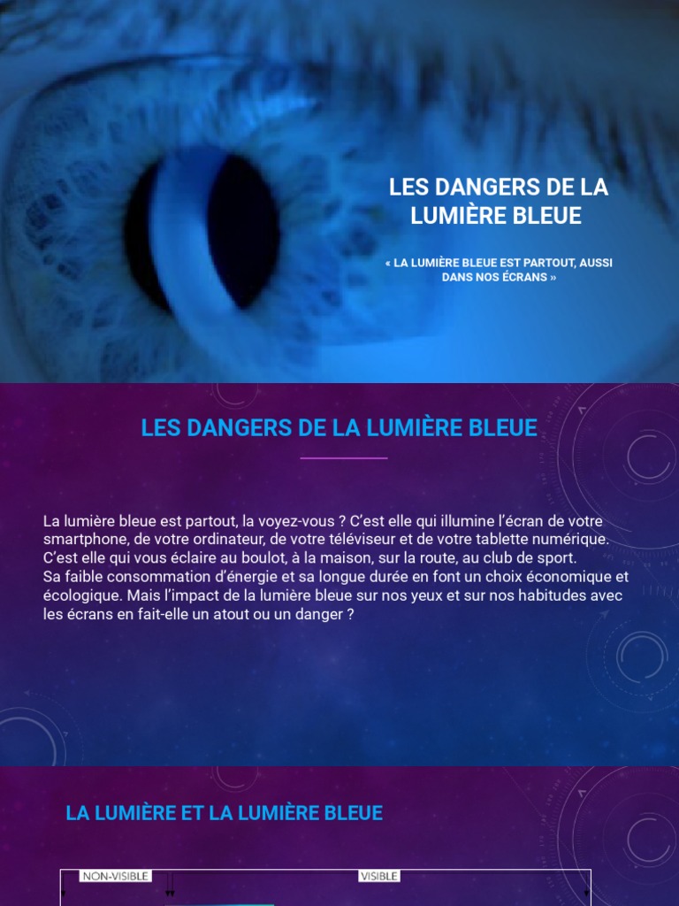 Les Dangers de La Lumière Bleue | PDF | Lumière | Radiation ...