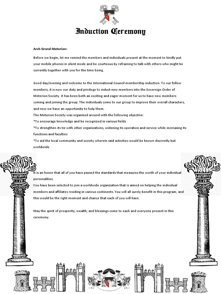 Induction Ceremony | PDF