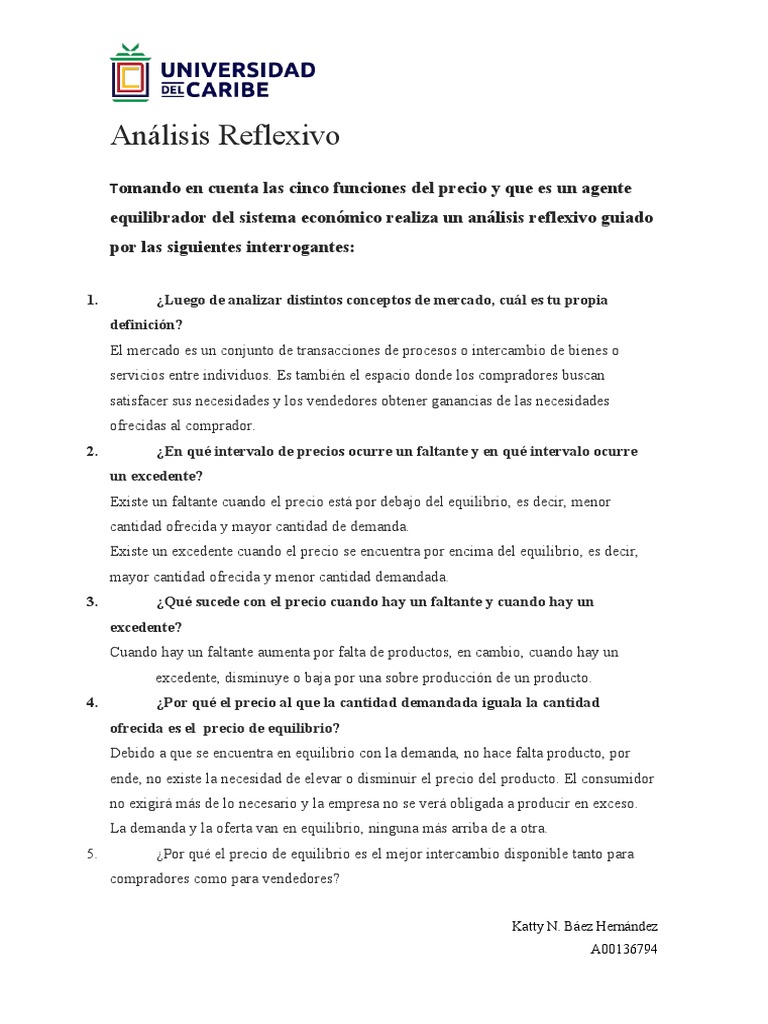 Análisis Reflexivo | PDF
