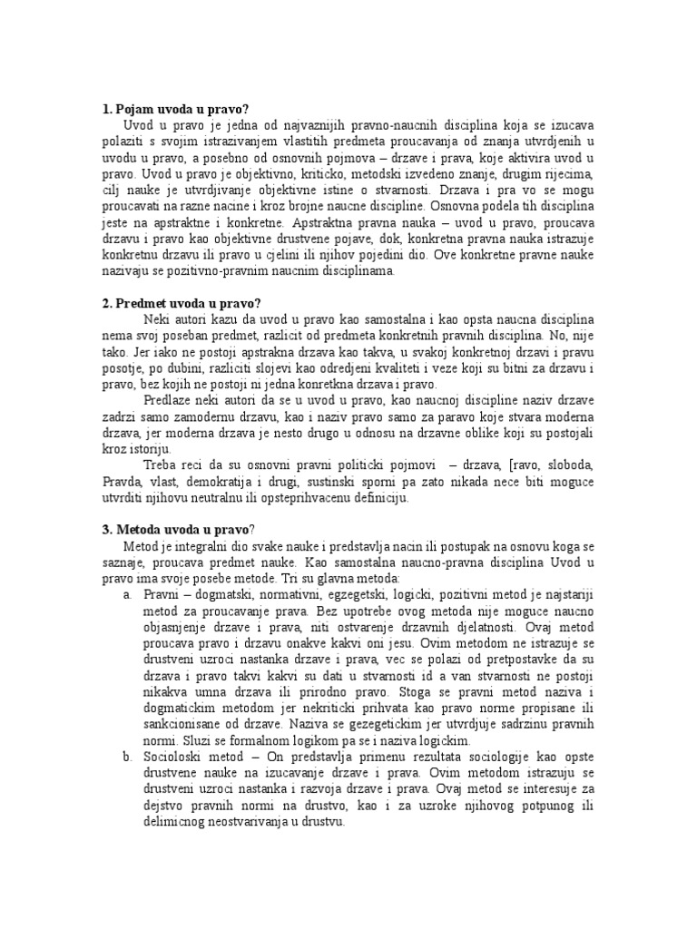 Uvod U Pravo | PDF