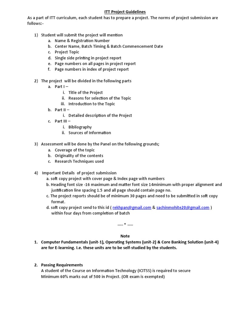 ITT - Project - Topics - New - FOR VIRTUAL BATCH | PDF | Reserve Bank ...