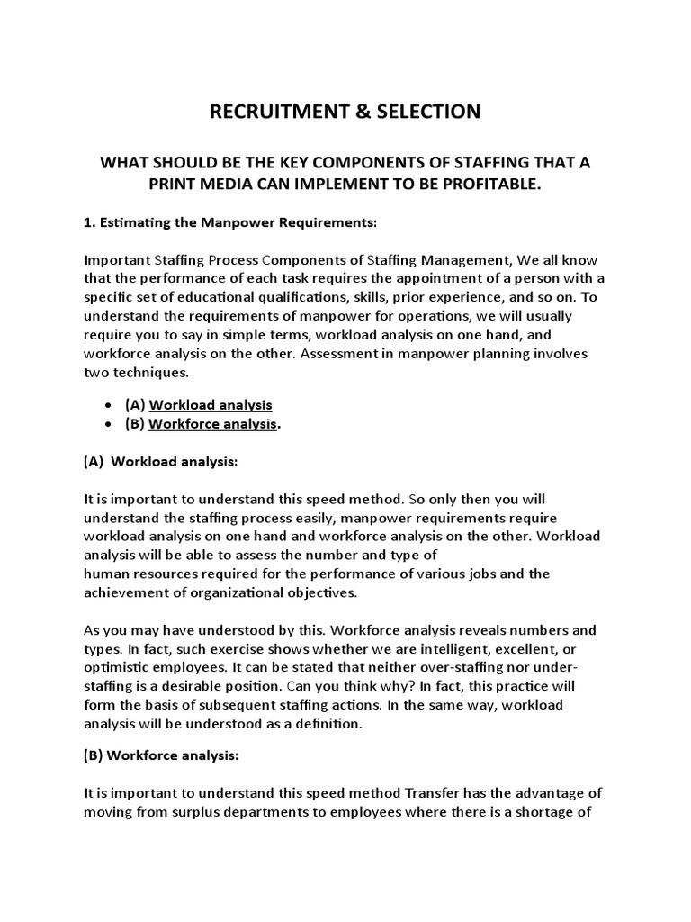 Recruitment and Selection | PDF | Human Resources | Recruitment