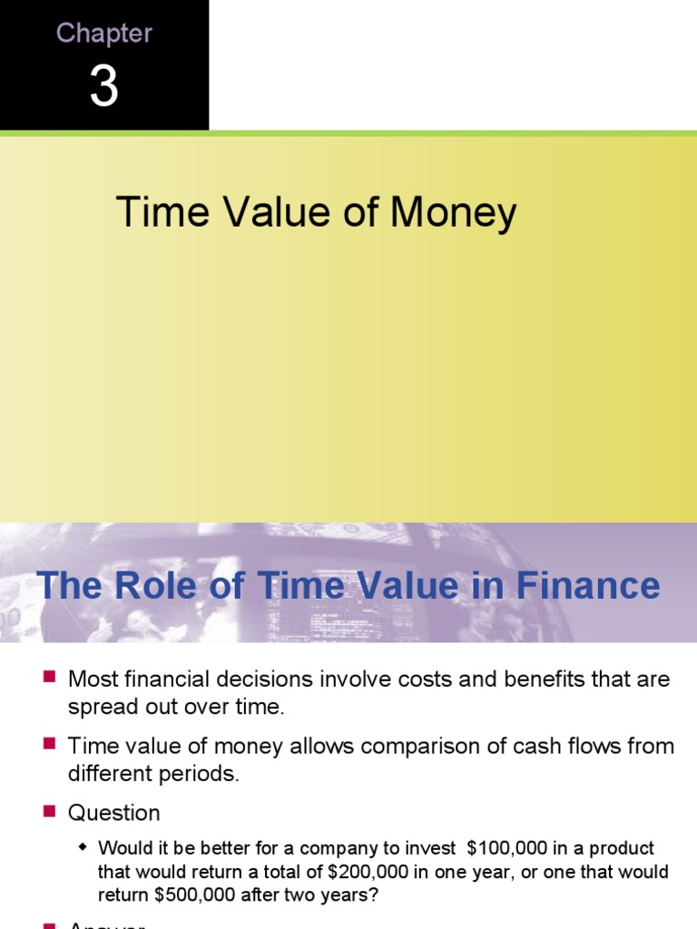 Time Value of Money Chapter Explains Financial Concepts Like Present and Future Value | PDF ...