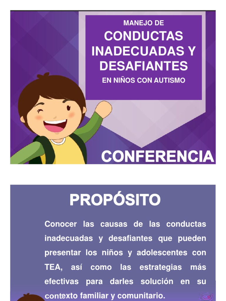Manejo de Conductas Desafiantes en TEA | PDF | Espectro autista ...