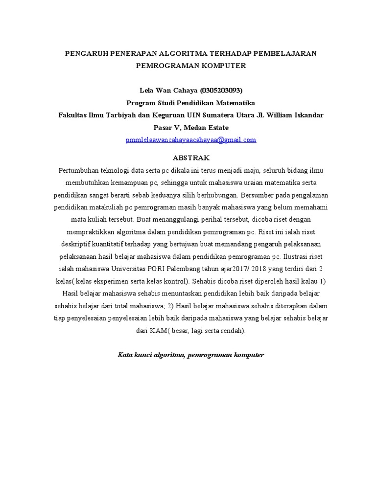 Artikel Algoritma | PDF