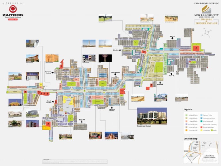 Phase I II III New Lahore City Map | PDF