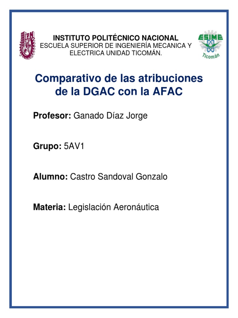 Comparativo de Las Atribuciones de La DGAC Con La AFAC | PDF | Aeropuerto | Aviación