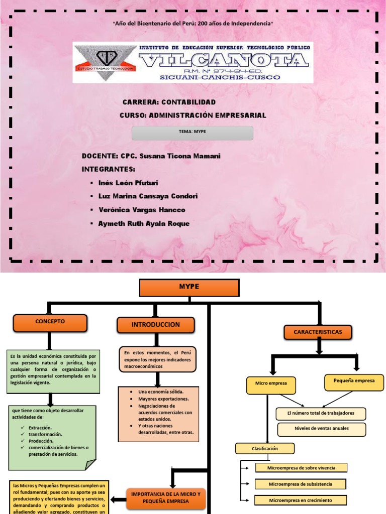 Mapa Conceptual de MYPE (Trabajo Grupal) | Descargar gratis PDF | Pequeñas y medianas empresas ...
