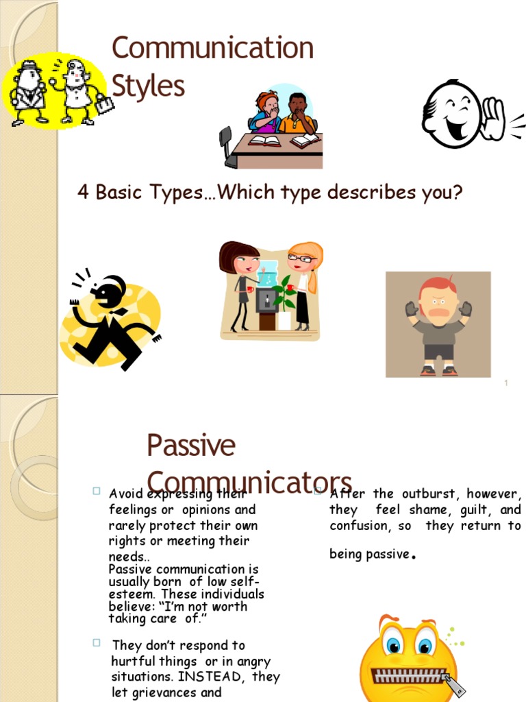 Communication Styles: 4 Basic Types Which Type Describes You? | PDF ...