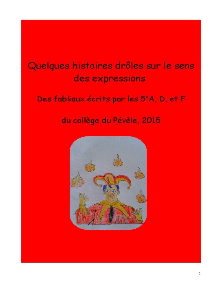 Fabliaux humoristiques sur les expressions | PDF | Mystère, thriller et ...