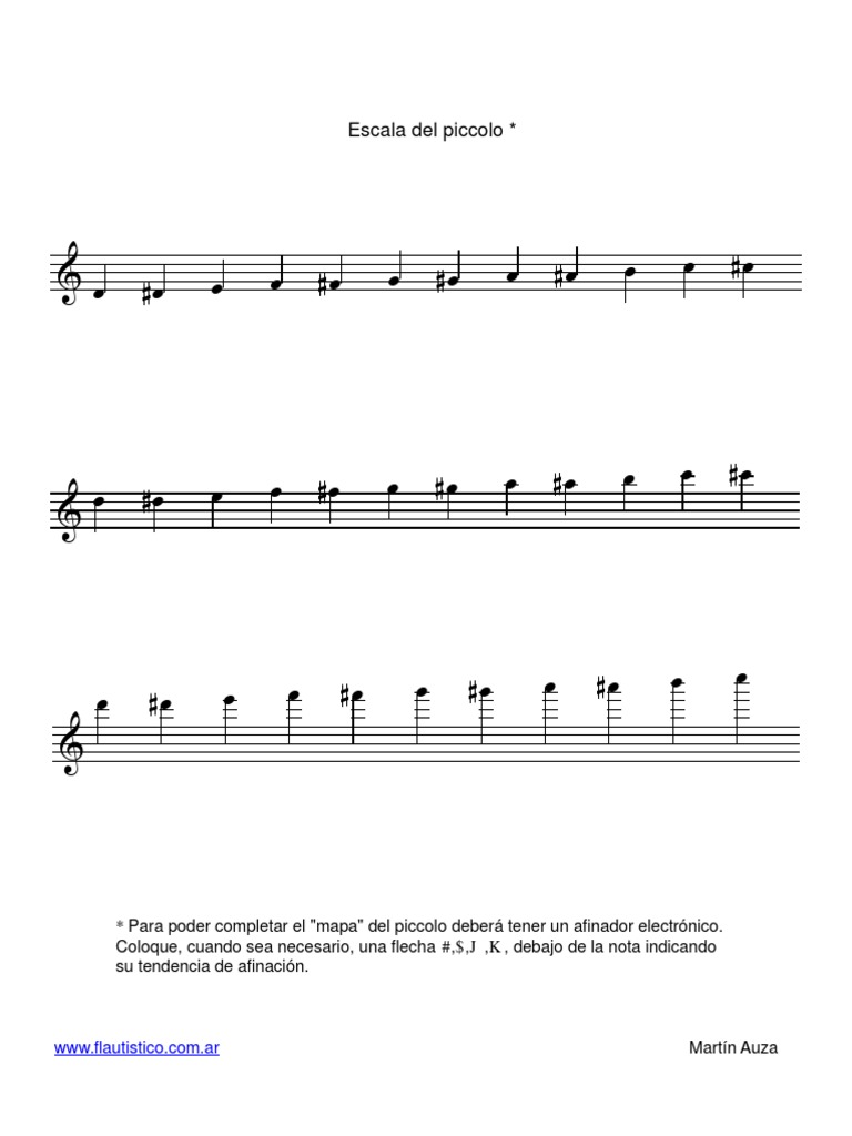 Escala Del Piccolo | PDF