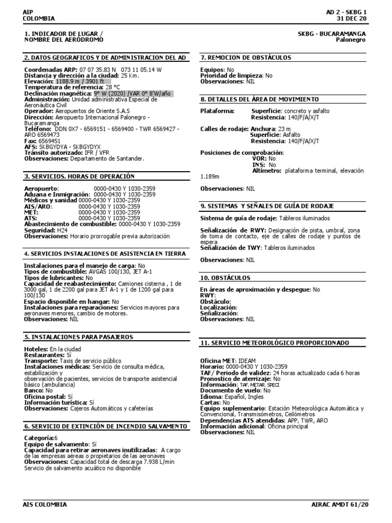 SKBG | PDF | Control de tráfico aéreo | Pista