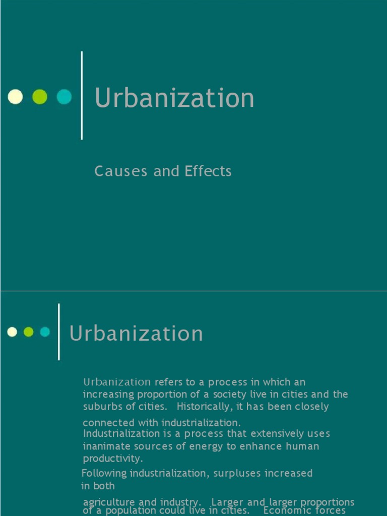 Urbanization: Causes and Effects | PDF | Unemployment | Social Science
