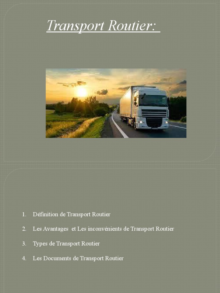 Trnsport Routier X2 | PDF | Transport | Mode de transport