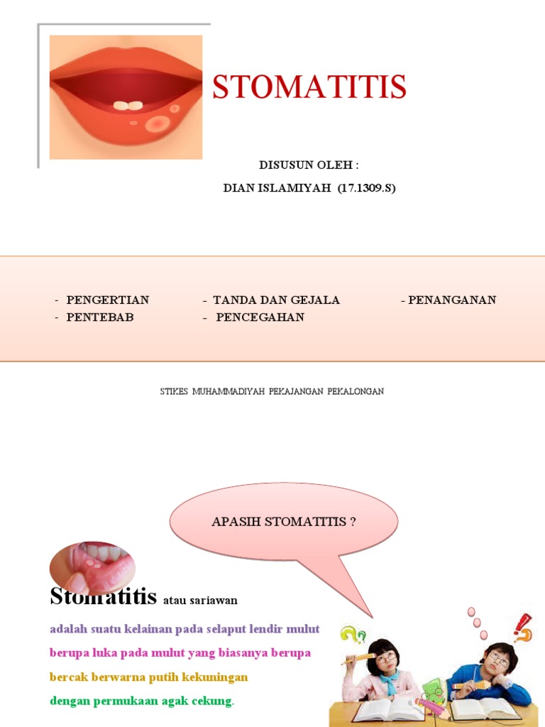 PENGERTIAN, GEJALA DAN PENANGANAN STOMATITIS | PDF