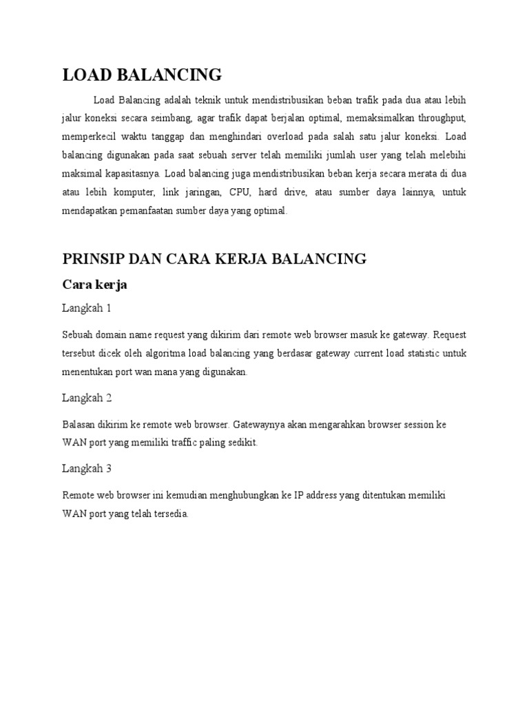 Load Balancing | PDF