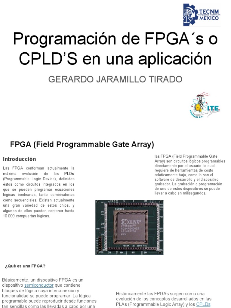 2programación de FPGA S o Cplds | PDF | Arreglos de compuertas lógicas programables en sitio ...
