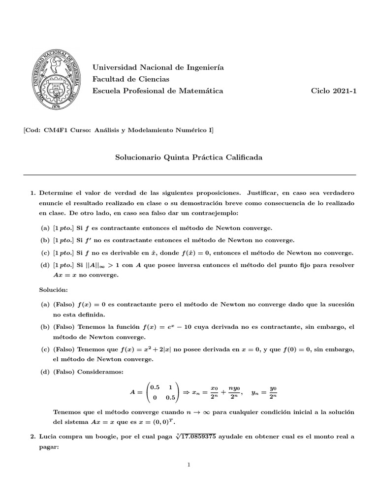 Universidad Nacional de Ingenier Ia Facultad de Ciencias Escuela ...