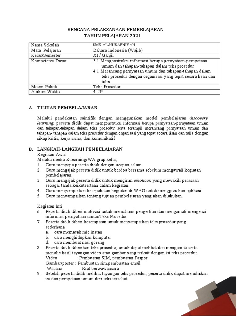 RPP Kelas Xi | PDF | Seni