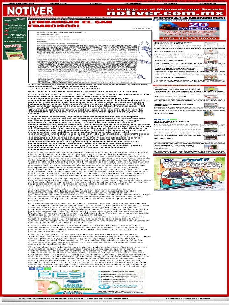 NOTIVER La Noticia en El Momento Que Sucede | PDF