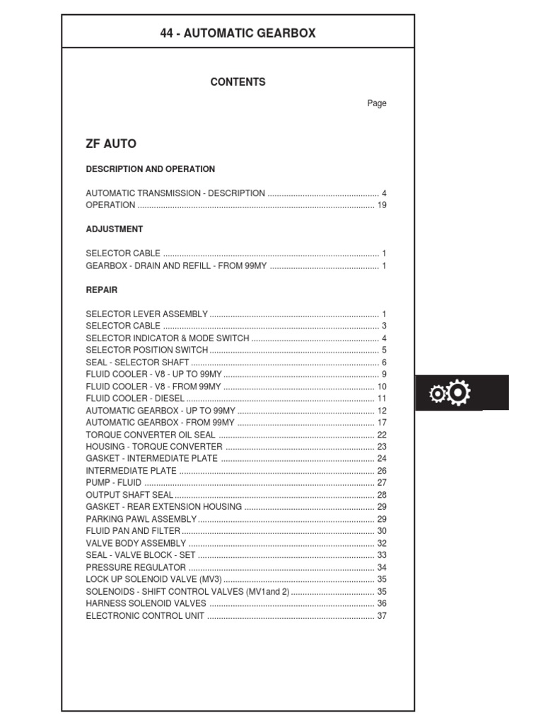 2012 01-15-210857 Range Rover Workshop Manual p38 Trans | PDF ...