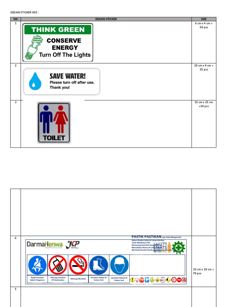 Desain Sticker Hse | PDF