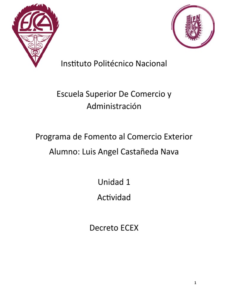 Decreto ECEX | PDF | El comercio internacional | Comercio