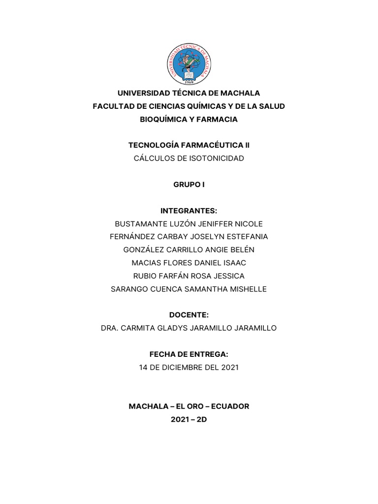 Clase Practica 5 - Calculos Isotonicidad | PDF | Cloruro de sodio ...