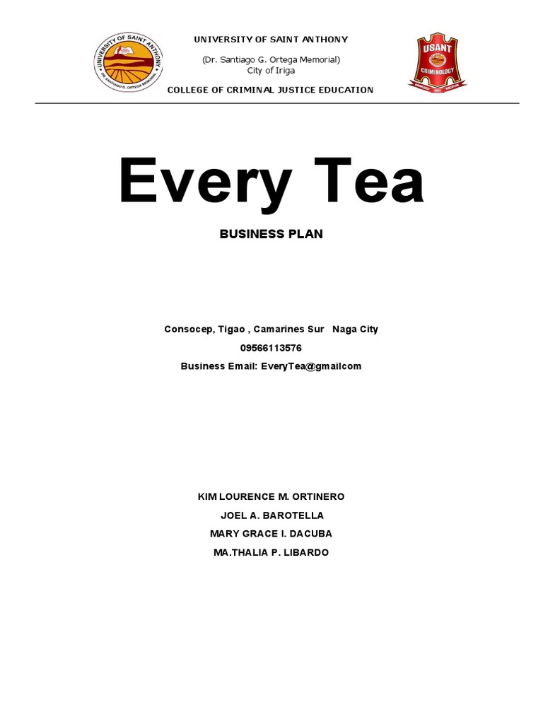 Every Tea: Business Plan | Download Free PDF | Dough | Pricing