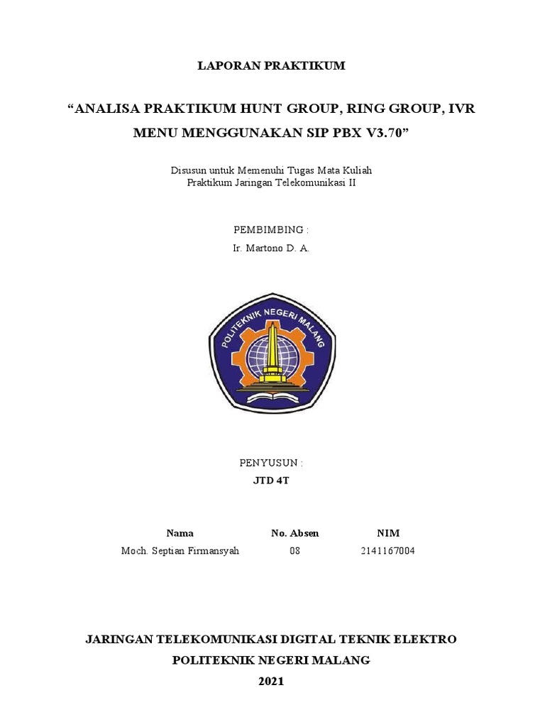 Adhitya Kurniawan Rizky Saputra - 01 - Ring Group Dan IVR Menu | PDF | Komputer