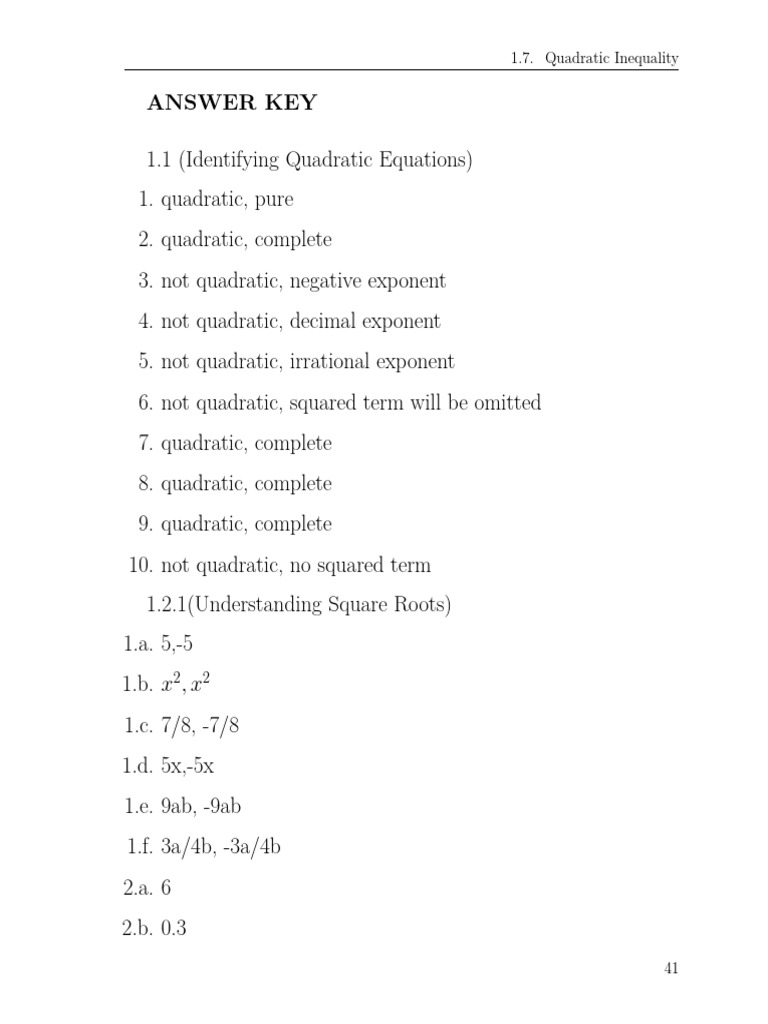 Solving Quadratic Inequalities | PDF | Quadratic Equation | Square Root