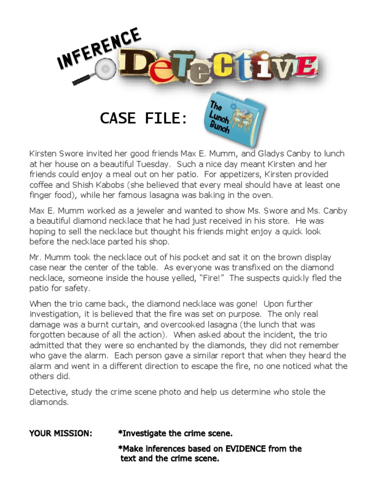 Lunch Bunch Diamond Heist Investigation | PDF | Social Science ...