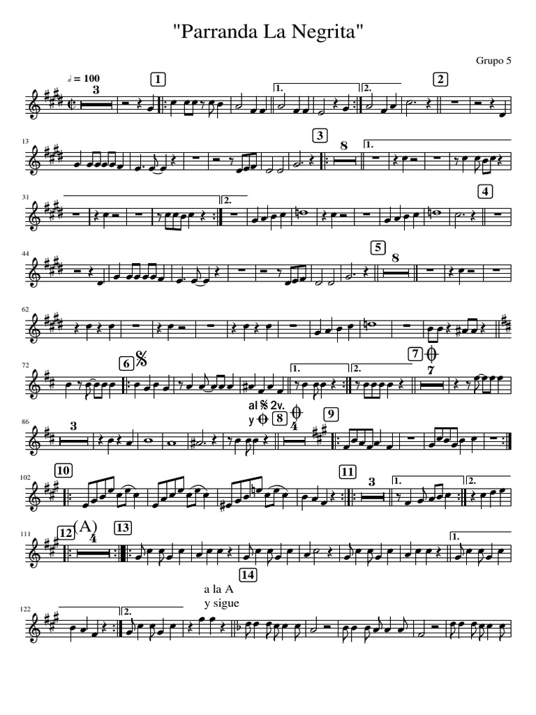 Parranda La Negrita - Saxo Alto A | PDF