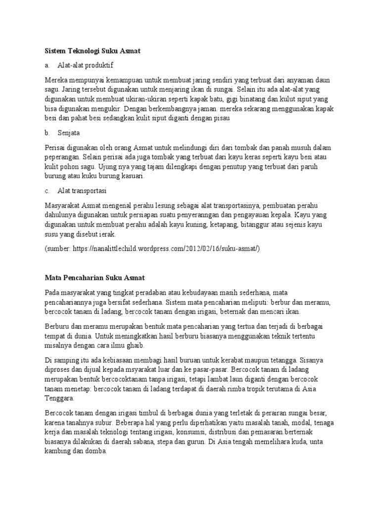 Suku Asmat | PDF